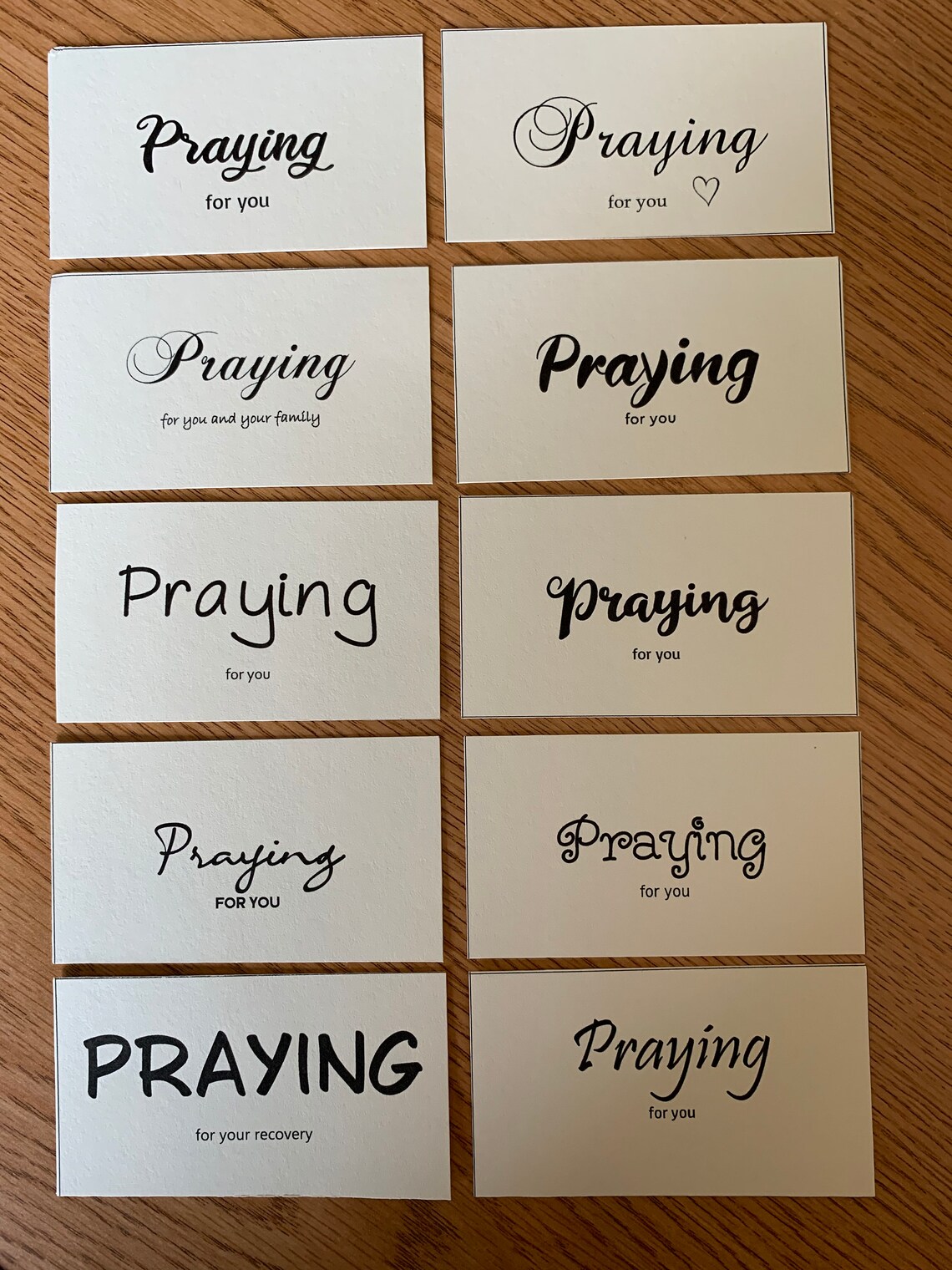Printable PRAYING FOR YOU Cards, Set of 10, Mini Cards, Instant ...