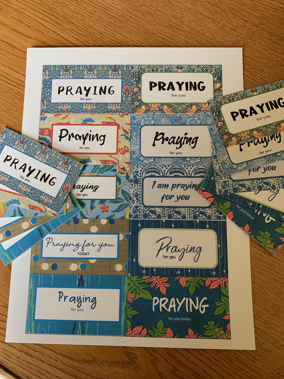 Printable Praying for You Cards, Set of 10, Mini Cards, Instant ...