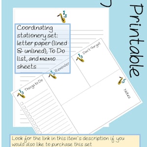 SAXOPHONE Printable Sheet Music Paper | Instant Download | Blank Staff ...