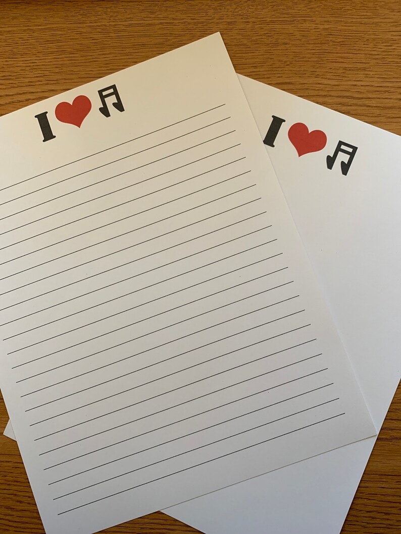 I LOVE MUSIC Printable Stationery Paper Set to Do List & - Etsy