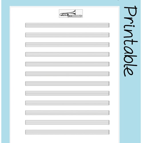MARCHING BAND Printable Sheet Music Paper Instant Download - Etsy