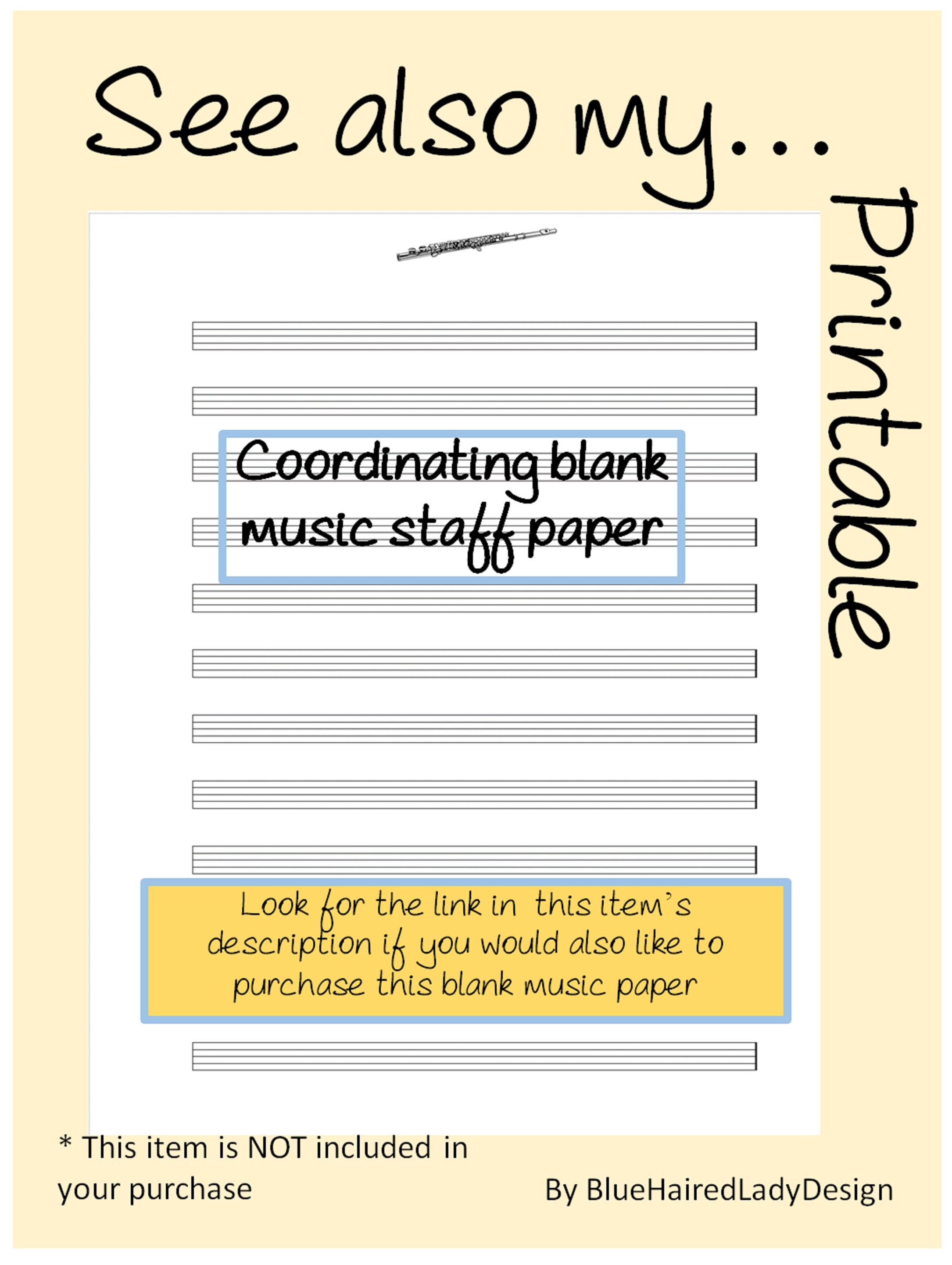 FLUTE Printable Stationery Set to Do List & Memo Sheets 6 ITEMS Letter ...