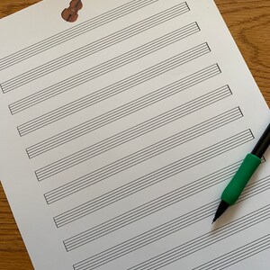 Double Bass Printable Sheet Music Paper | Instant Download | Blank ...