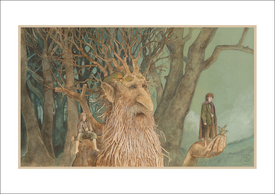 Treebeard, Merry and Pippin Print Lord of the Rings Lord of the Rings ...