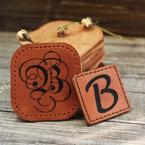 Custom Leather Patch Initial Patch Sew on Letter Sew on Patch Leather ...