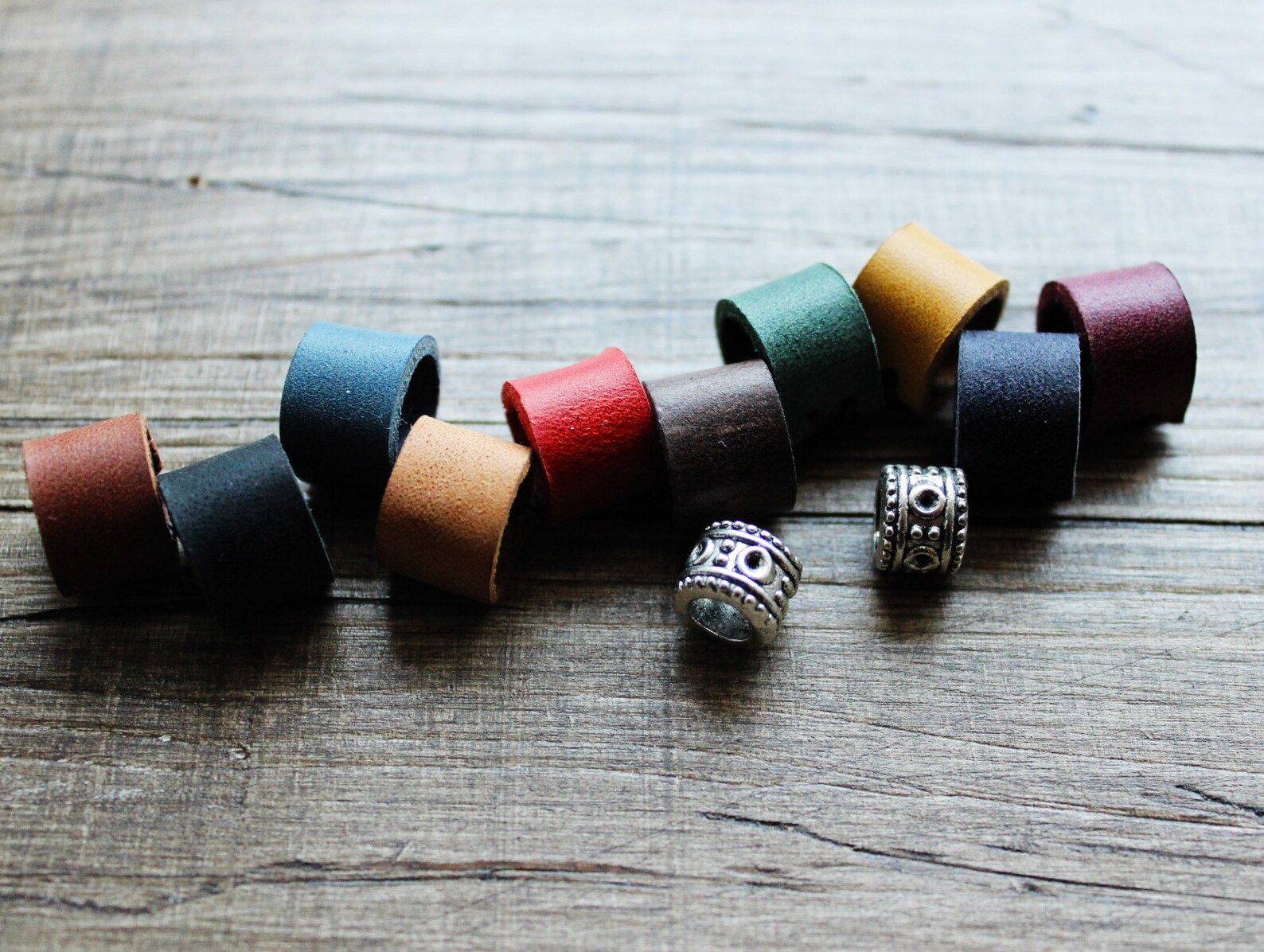 Set of 10 Leather Dread Beads Dreadlock Beads Dread Locks | Etsy