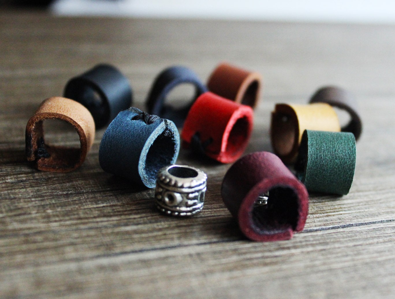 Set of 10 Leather Dread Beads Dreadlock Beads Dread Locks - Etsy