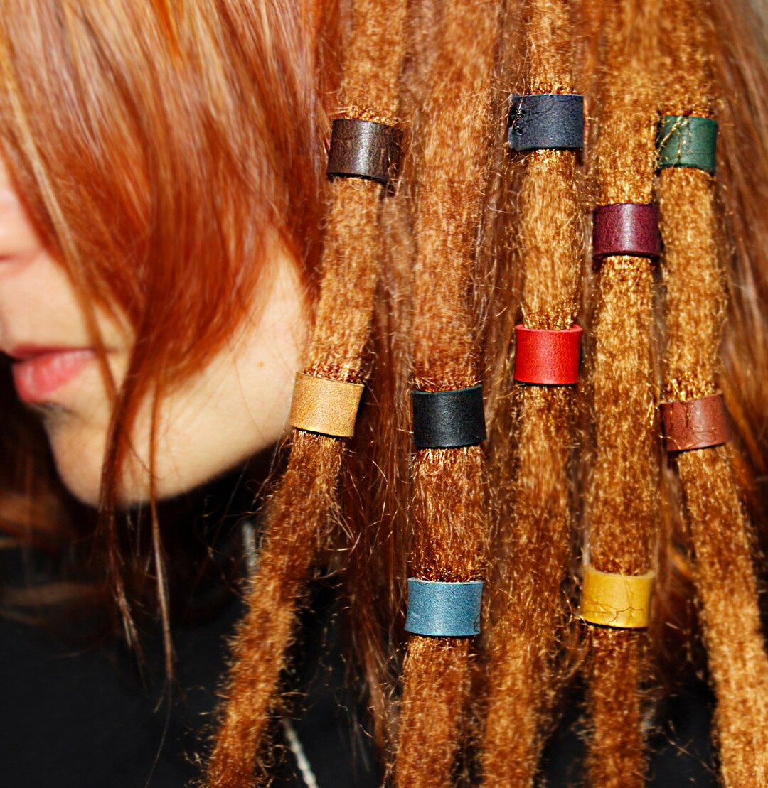 Leather Dread Beads, Dreadlock Beads, Dread Locks, Beads for Braids, Dread Jewelry, Dread ...