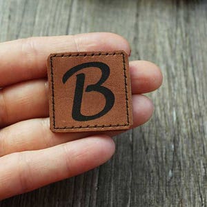 Custom Leather Patch Initial Patch Sew on Letter Sew on Patch Leather ...