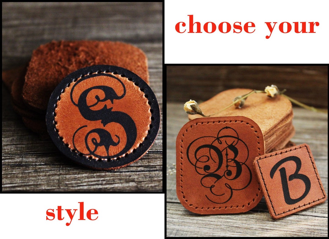 Custom Leather Patch Initial Patch Sew on Letter Sew on Patch Leather ...