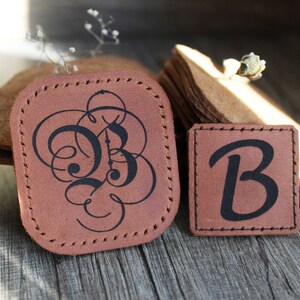 Custom Leather Patch Initial Patch Sew on Letter Sew on Patch Leather ...