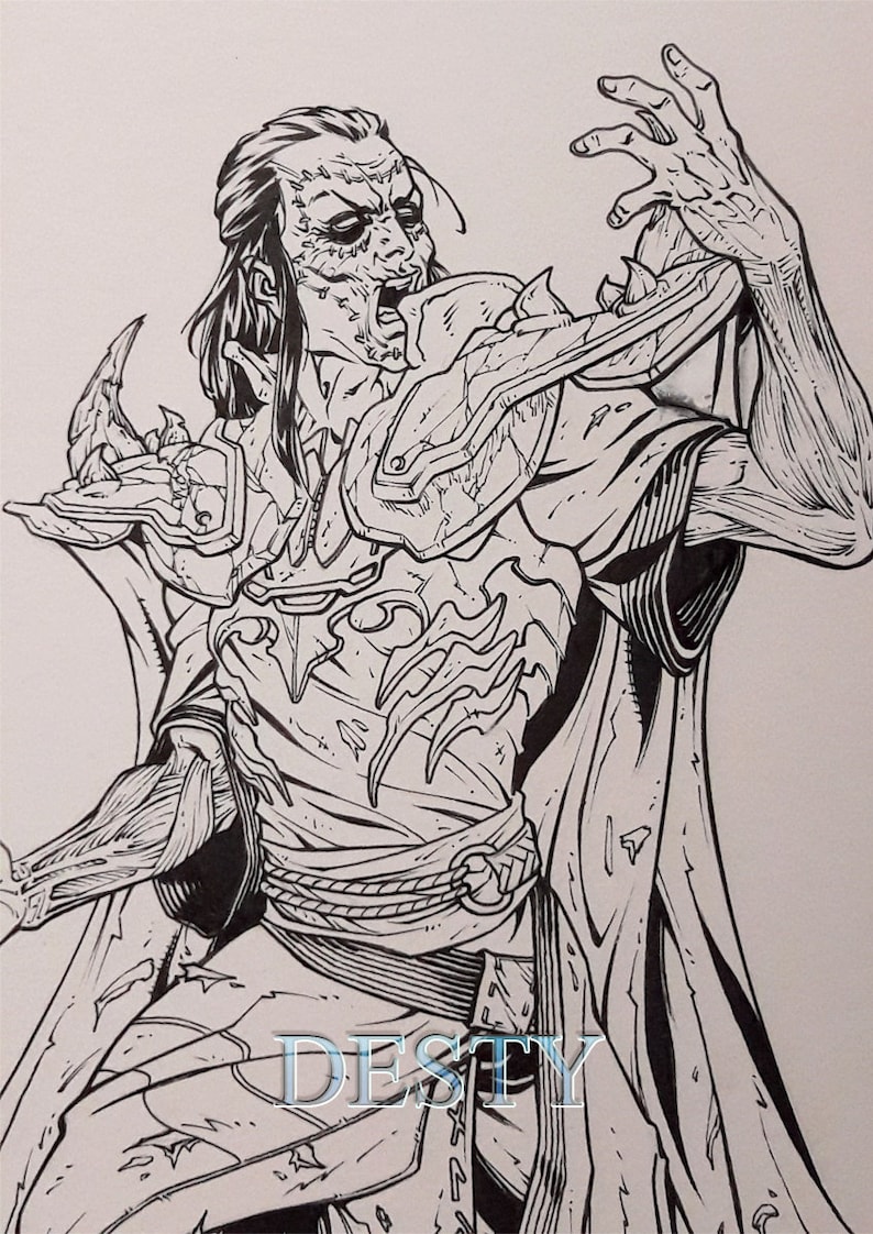 Legacy of Kain Original Drawing Mortanius - Etsy Australia