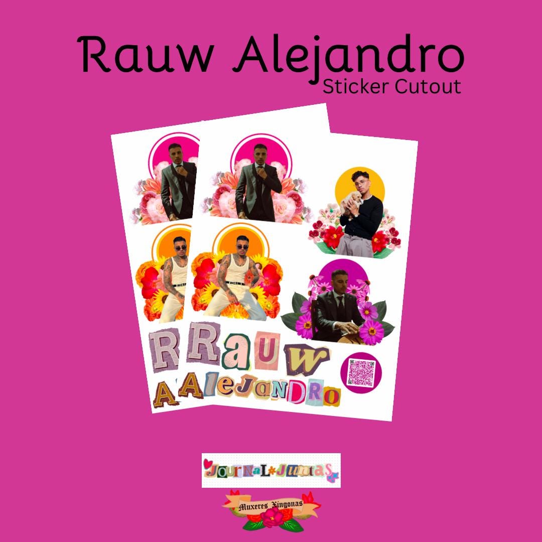 Rauw Alejandro Sticker Sheet - Printable DIY Cutout Stickers for ...