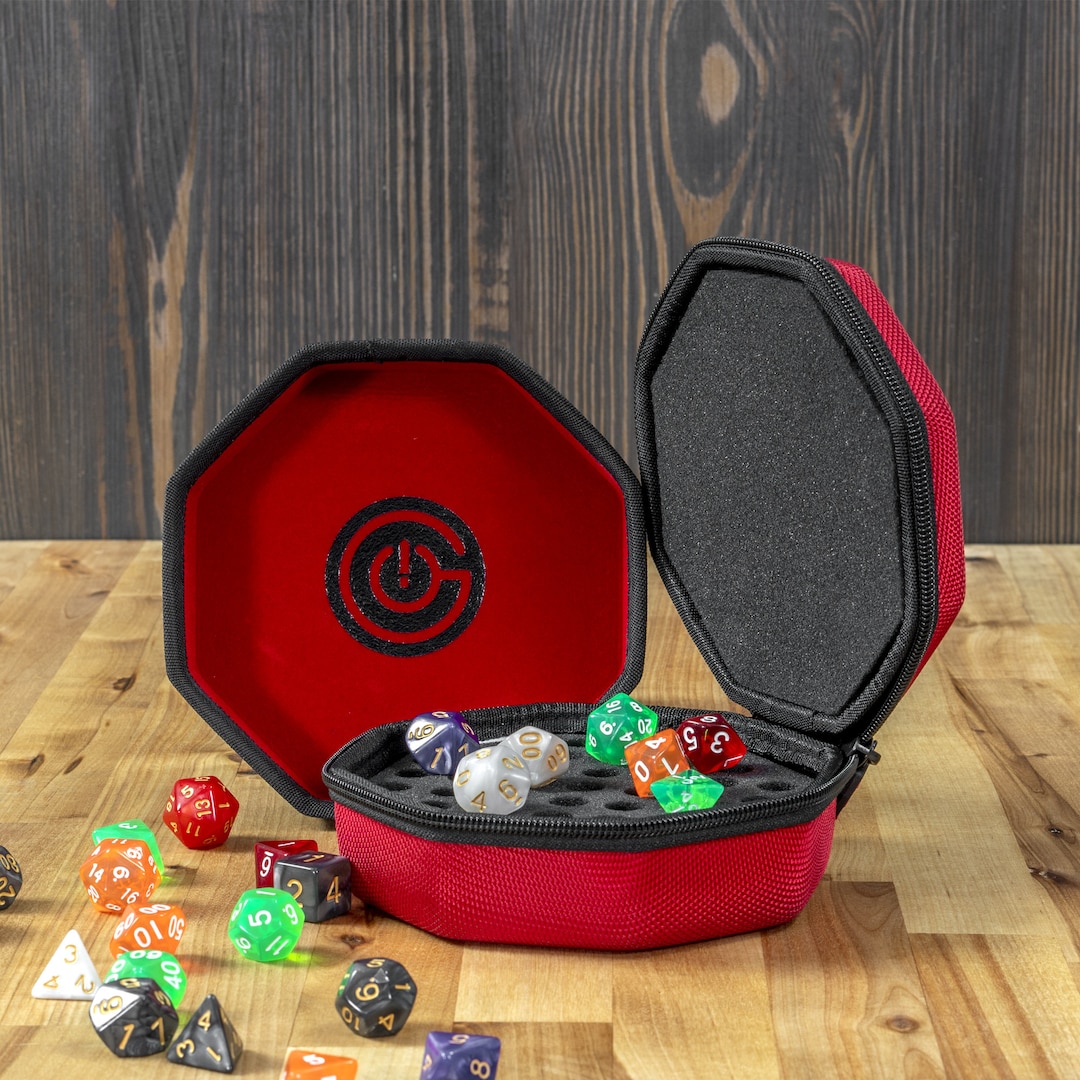 Geekon! Protective Dice Case W/ Nesting Felt-lined Rolling Tray With ...