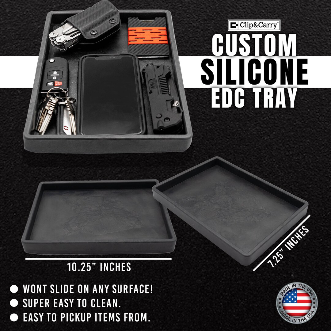 Personalized Silicone EDC Dump Tray - Valet Tray - Jewelry Catchall ...