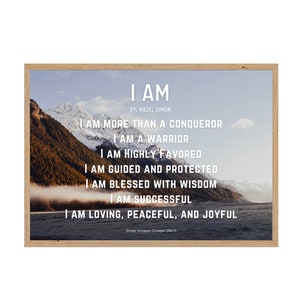 I Am Christian Inspirational Poem With Bible Verses Appreciation Gift ...