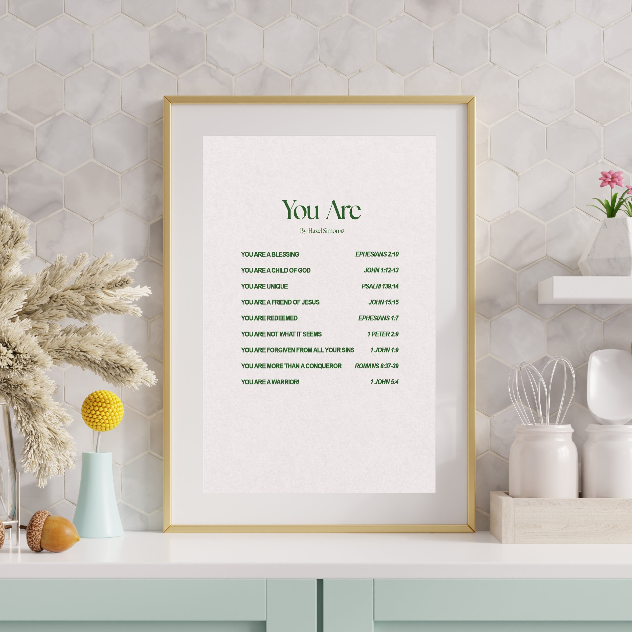 Christian You Are Poem Bible Verses Printable Poem Gift for - Etsy