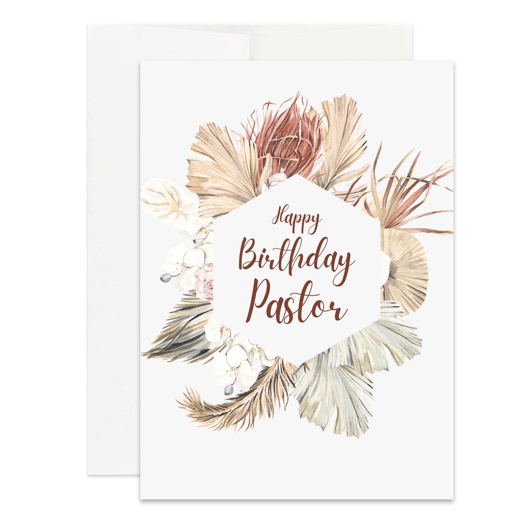 Pastor Birthday Card for Pastor Card Happy Birthday Pastor Christian ...