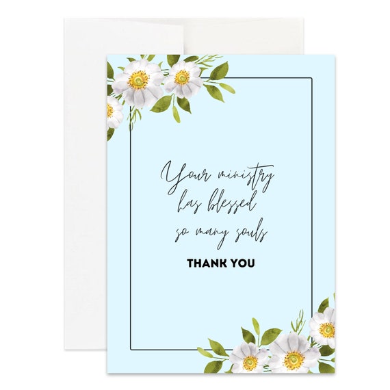 Ministry Appreciation Card for Pastor Minister Church Staff | Etsy