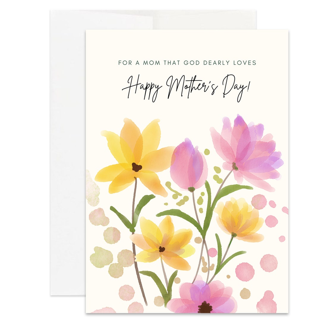 Christian Mom Mother's Day Card for Mom Card Christian Mothers Day Card ...