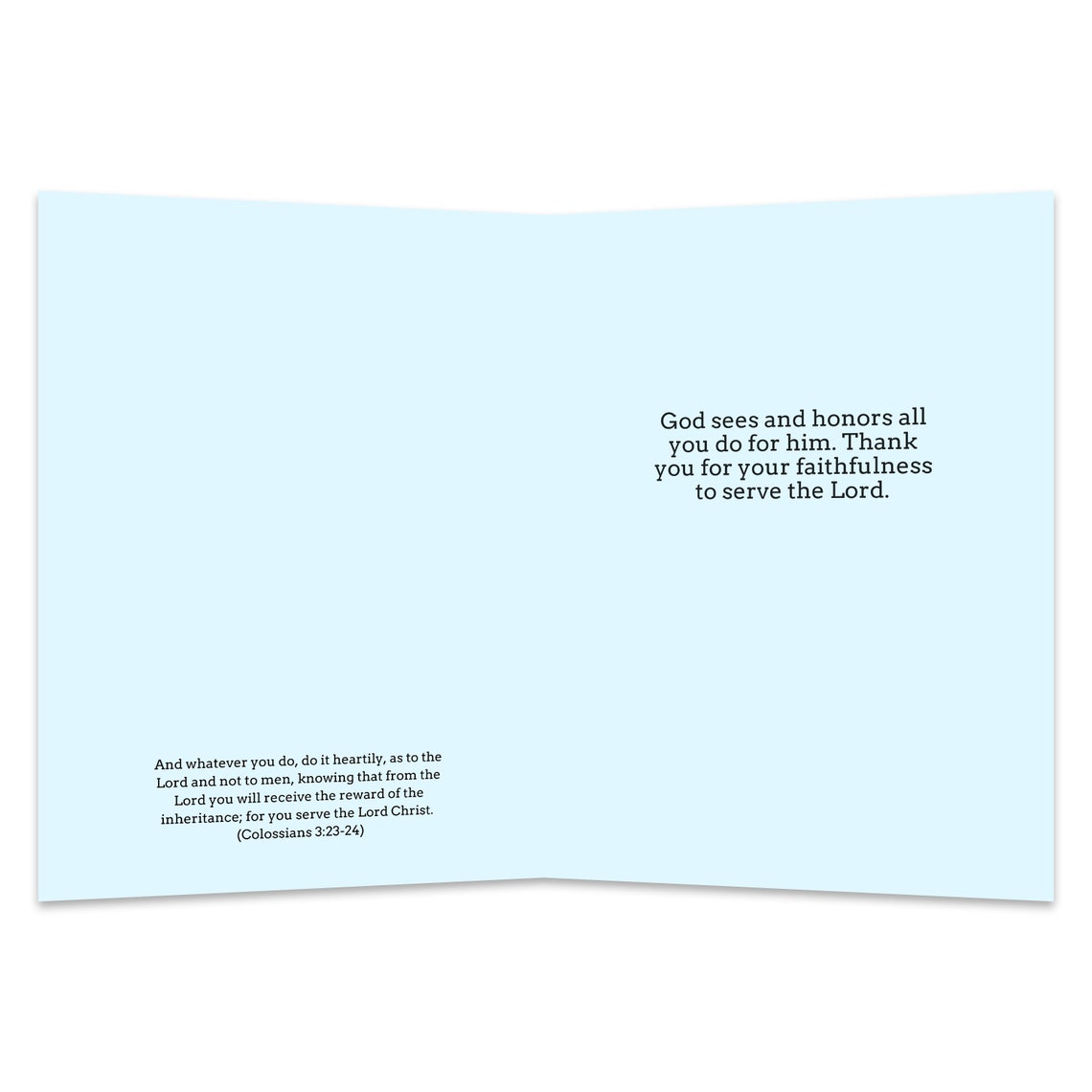 Ministry Appreciation Card for Pastor, Minister, Church Staff ...
