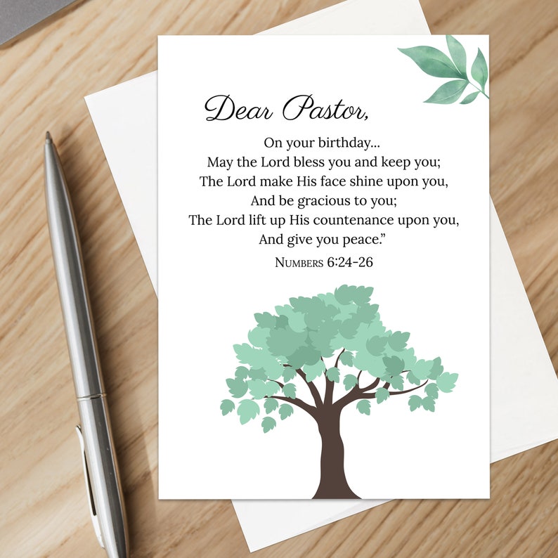 Pastor Birthday Card for Pastor Card Christian Birthday Card - Etsy
