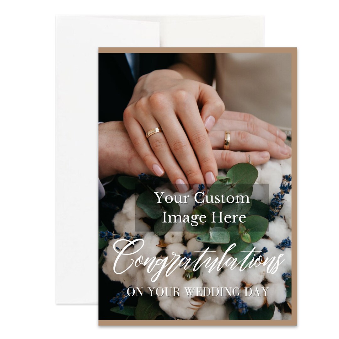 Personalized Wedding Card for Marriage Custom Your Photo Image Upload ...