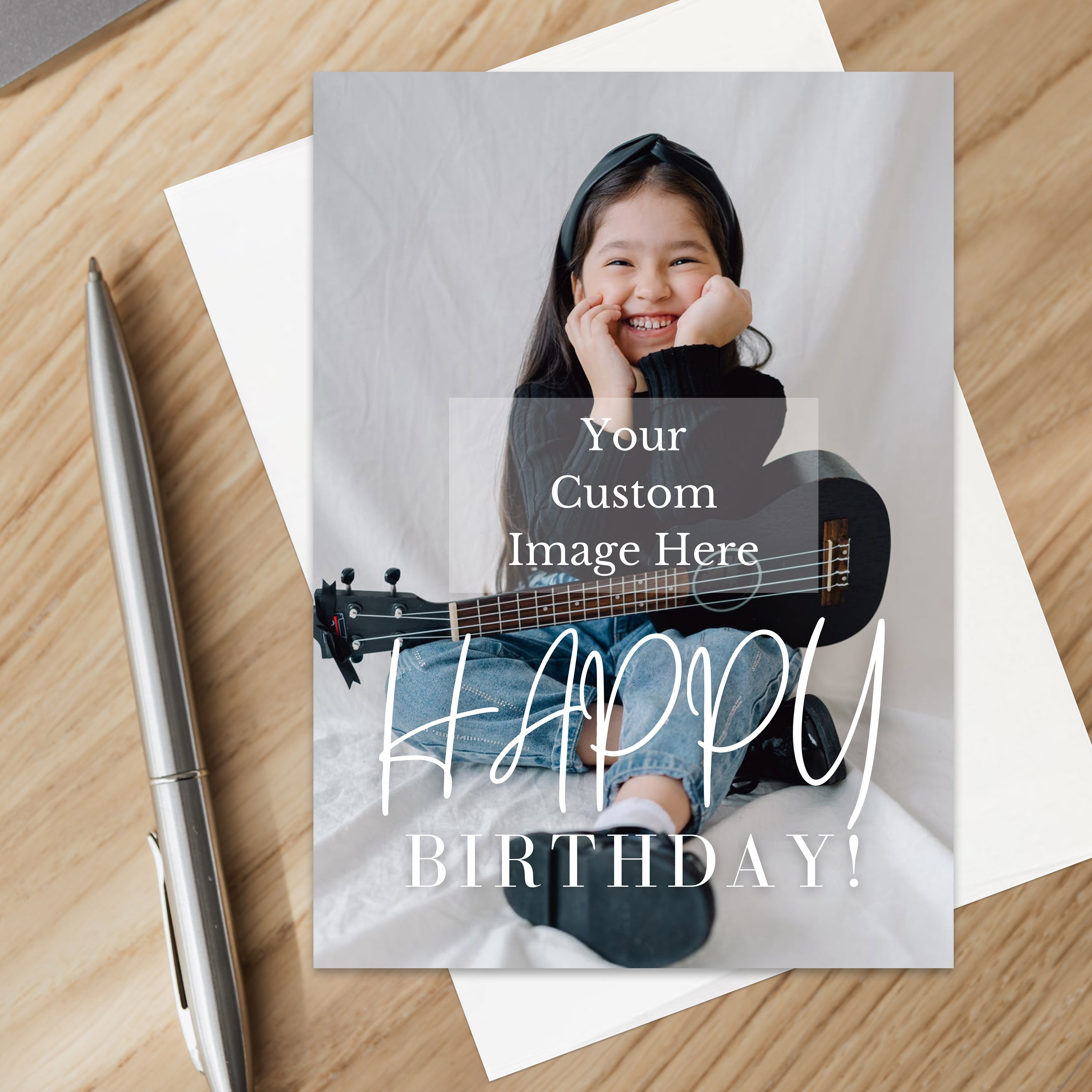 Personalized Happy Birthday Card Custom Your Photo Image | Etsy