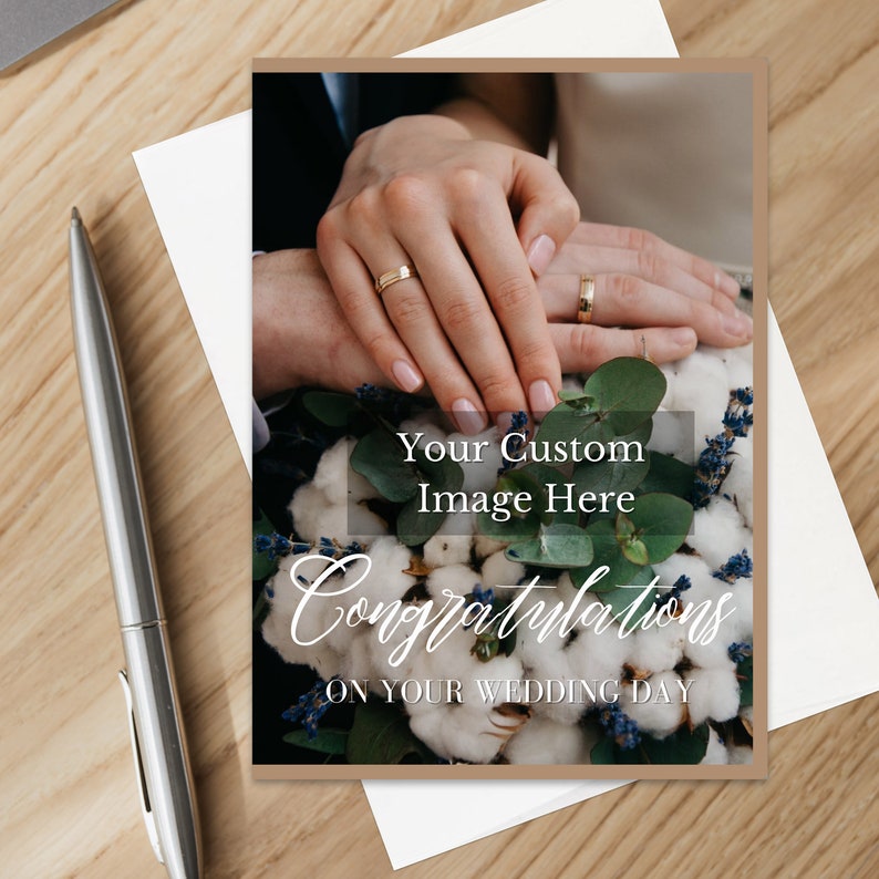 Personalized Wedding Card for Marriage Custom Your Photo Image | Etsy