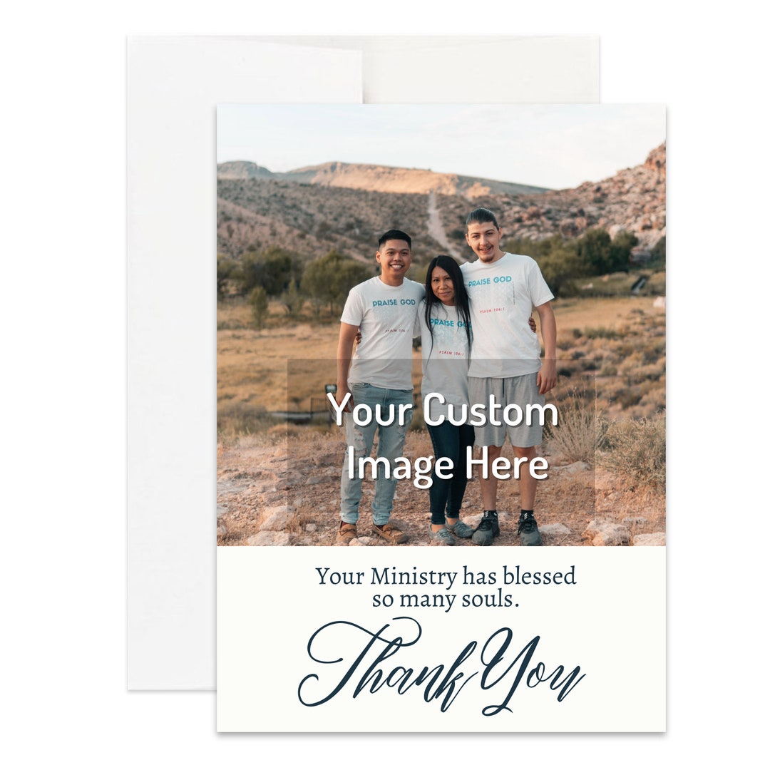 Personalized Ministry Appreciation Card Custom Your Photo Image Upload ...