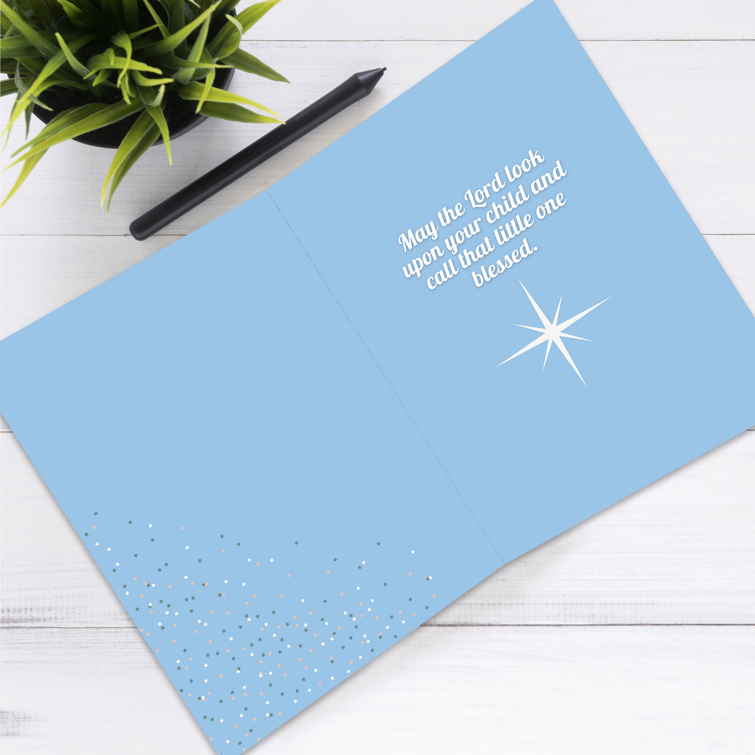 Christian Baby Shower Card for Girl Boy Christian Baby Shower | Etsy