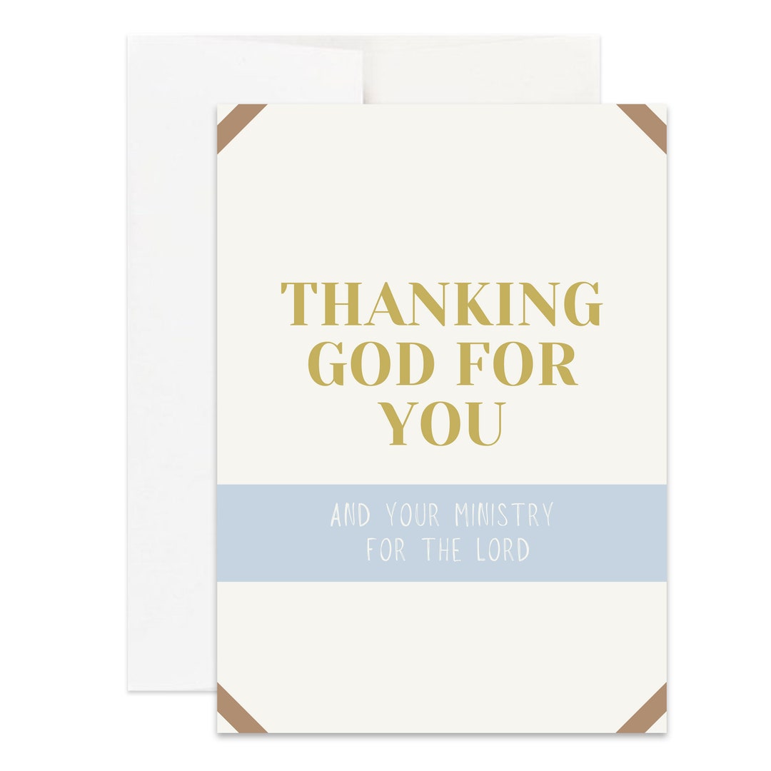 Ministry Appreciation Card for Pastor, Minister, Church Staff ...