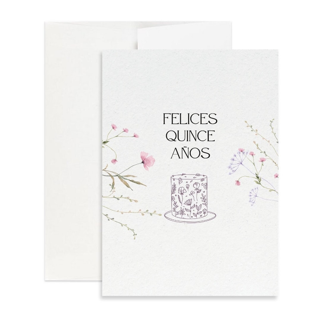 Felices Quince Años, 5X7 Birthday Card for 15 Year Old - Etsy