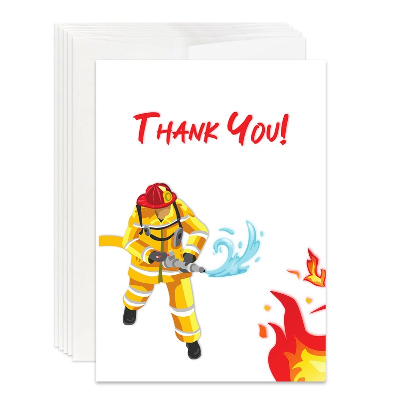 Firefighter Appreciation Card to Thank You Firefighter - Etsy