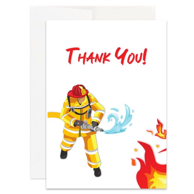 Firefighter Appreciation Card to Thank You Firefighter - Etsy