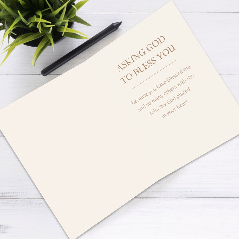 Ministry Appreciation Card for Pastor, Minister, Church Staff ...