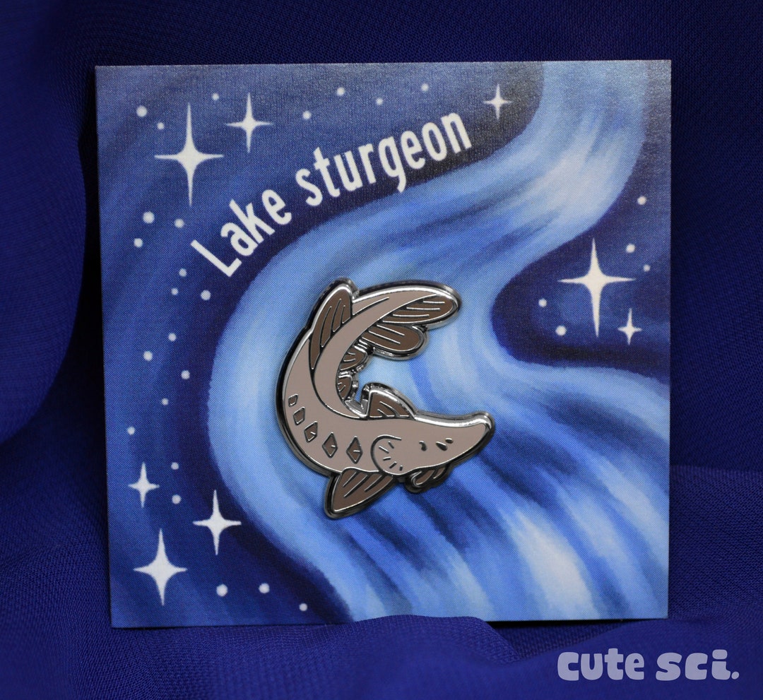 Lake Sturgeon Enamel Pin Fish Pin - Etsy Hong Kong