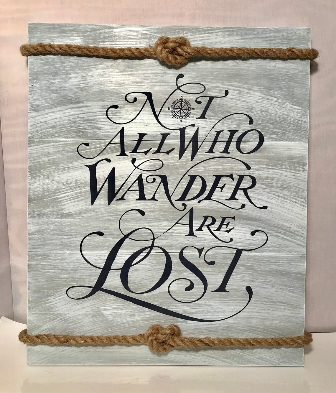 Nautical not All Who Wander Are Lost Rustic Wooden Sign - Etsy