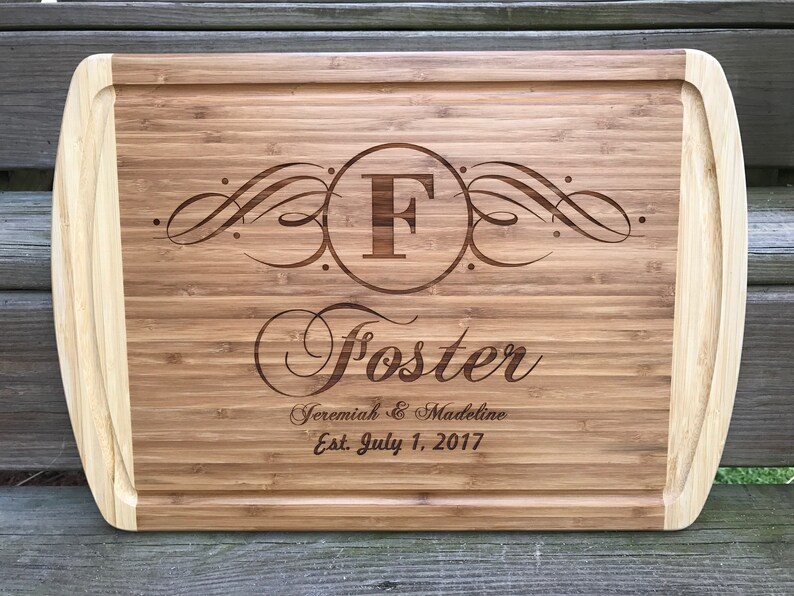 Personalized Bamboo Cutting Board Wedding Gift - Etsy