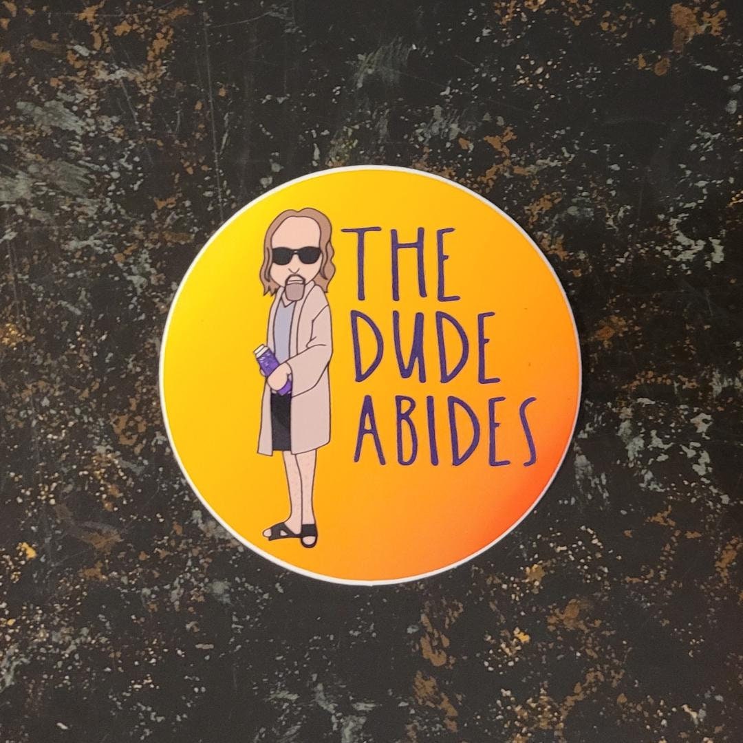The Big Lebowski the Dude 3 Inch Circle Sticker - Etsy