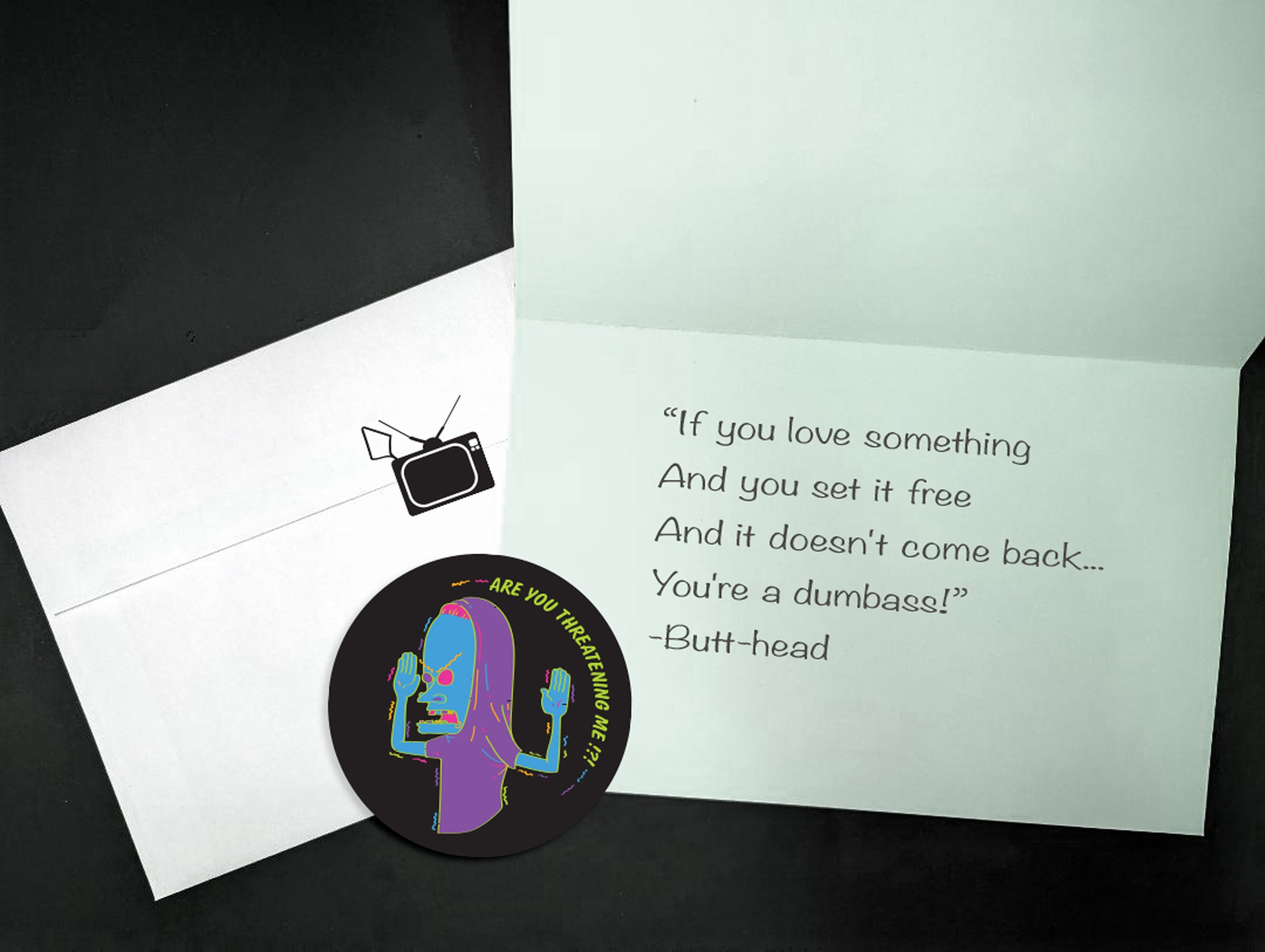 Beavis and Butt-head Inspired Sticker, Beavis Sticker, Cornholio ...