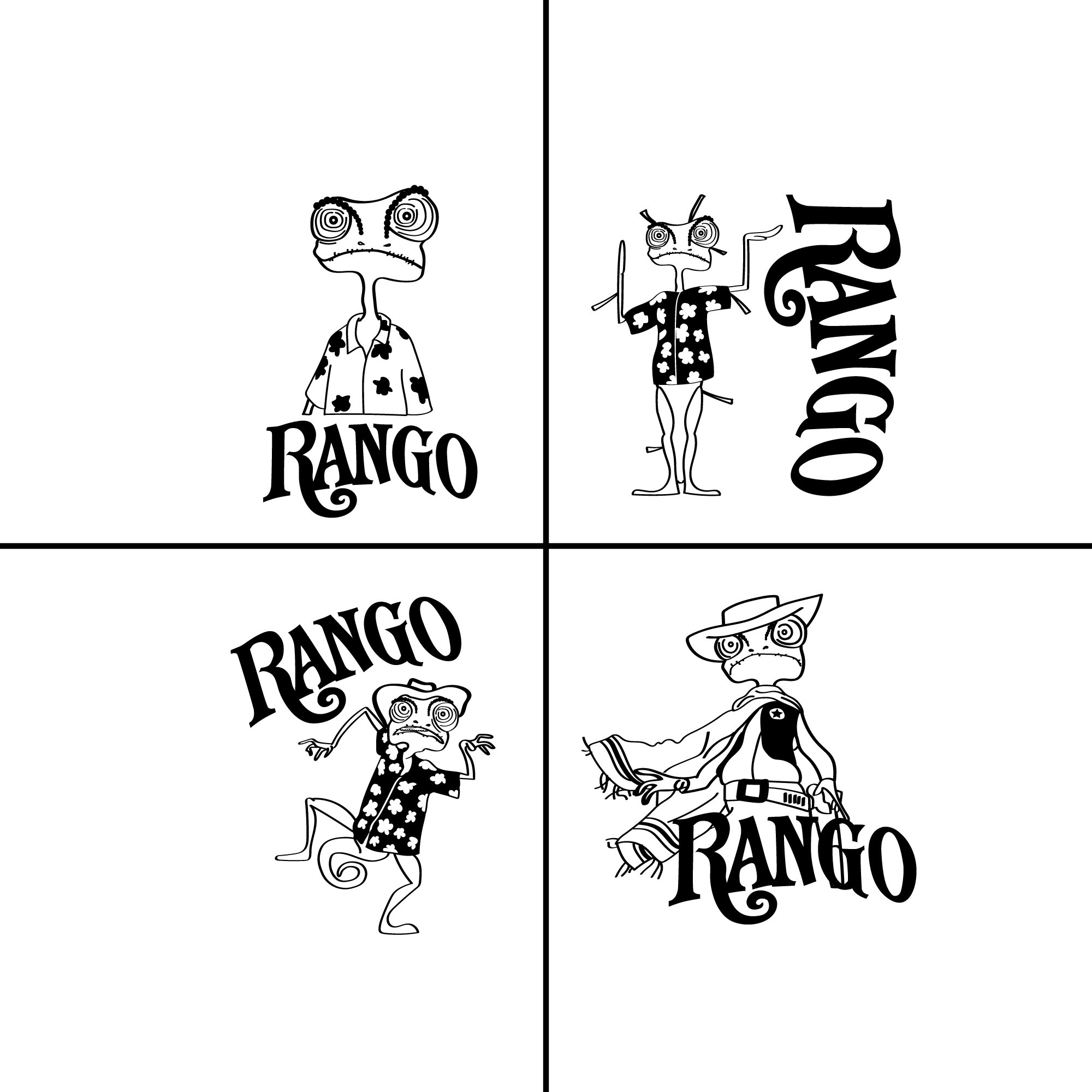 Rango Stickers, Rango Vinyl Stickers, Rango Decal, White Rango Vinyl ...