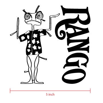 Rango Stickers, Rango Vinyl Stickers, Rango Decal, White Rango Vinyl ...