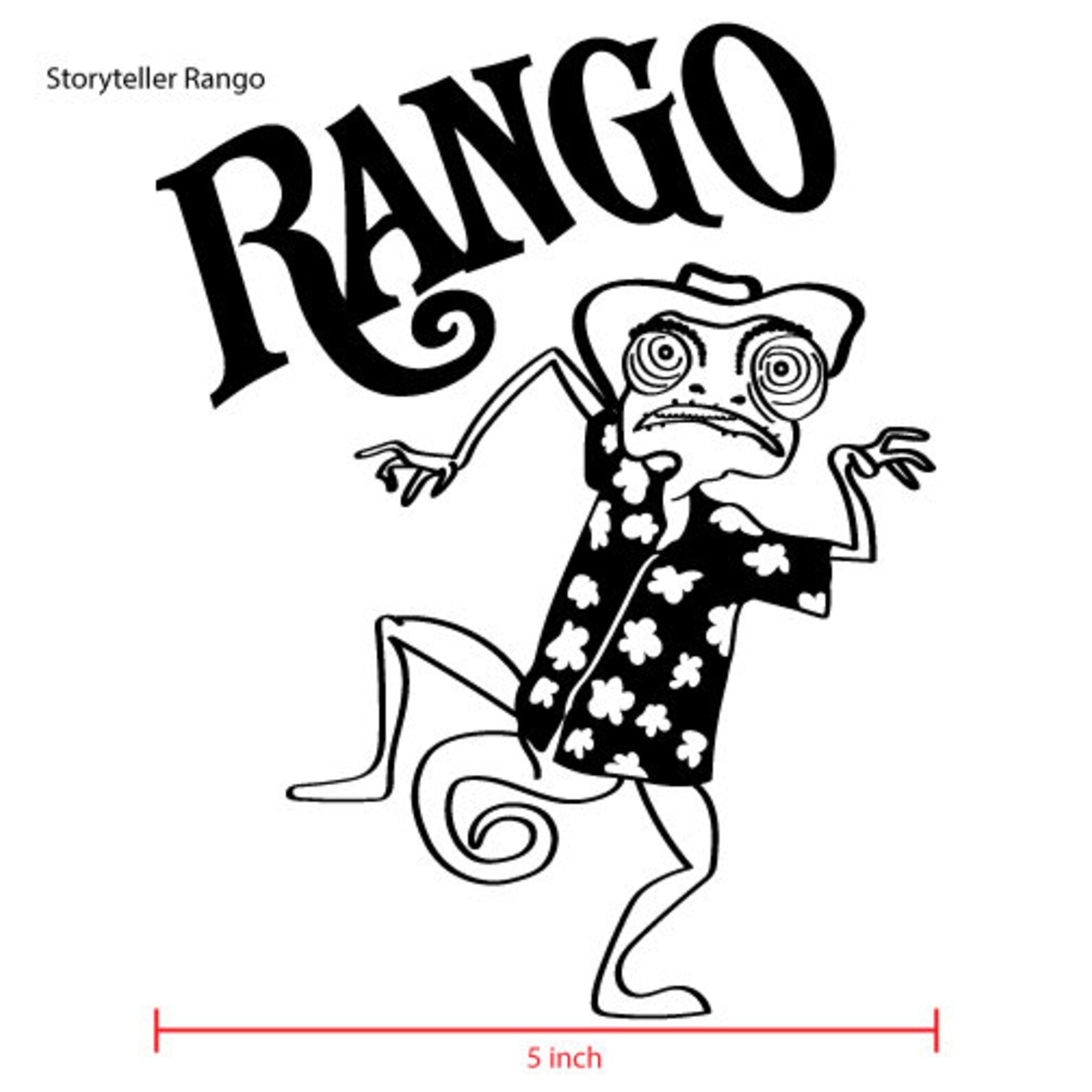 Rango Stickers, Rango Vinyl Stickers, Rango Decal, White Rango Vinyl ...