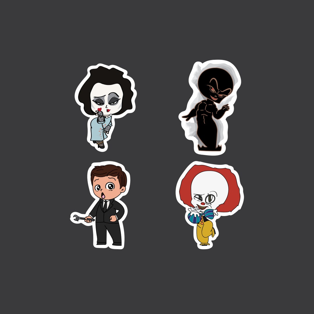 Tim Curry Inspired Chibi Sticker 4 Packt: Frank-n-furter, Pennywise ...