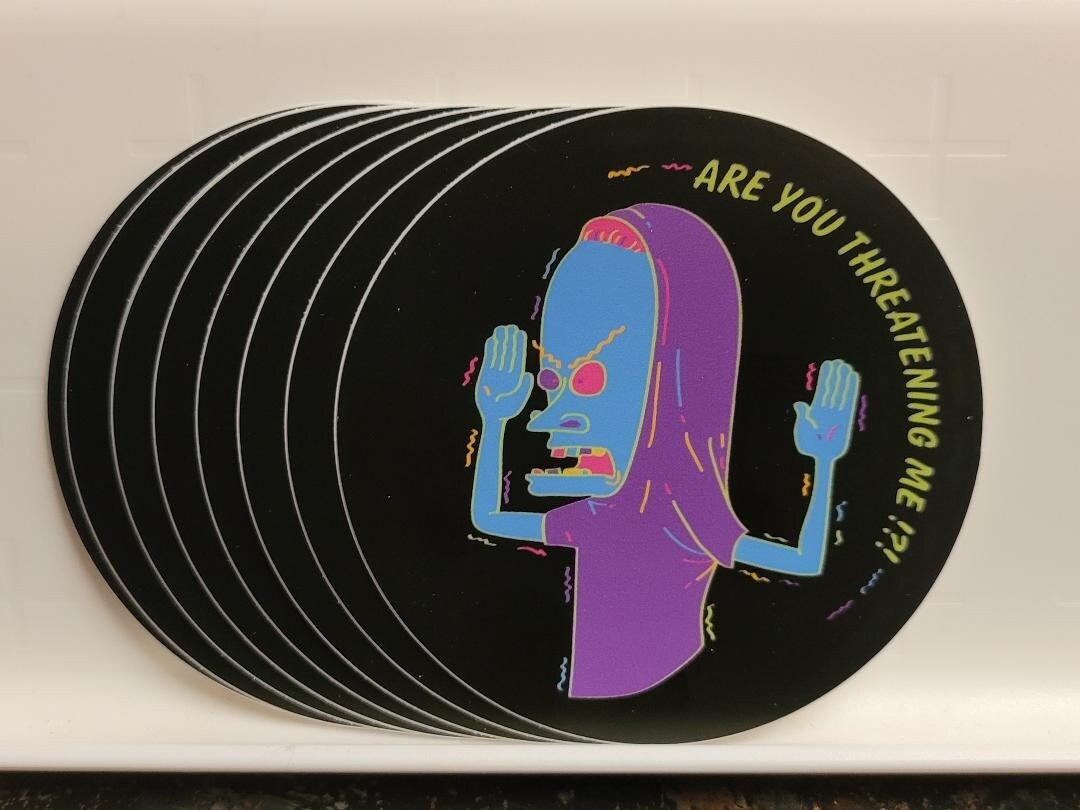 Beavis and Butt-head Inspired Sticker: Waterproof Cartoon Decal - Etsy