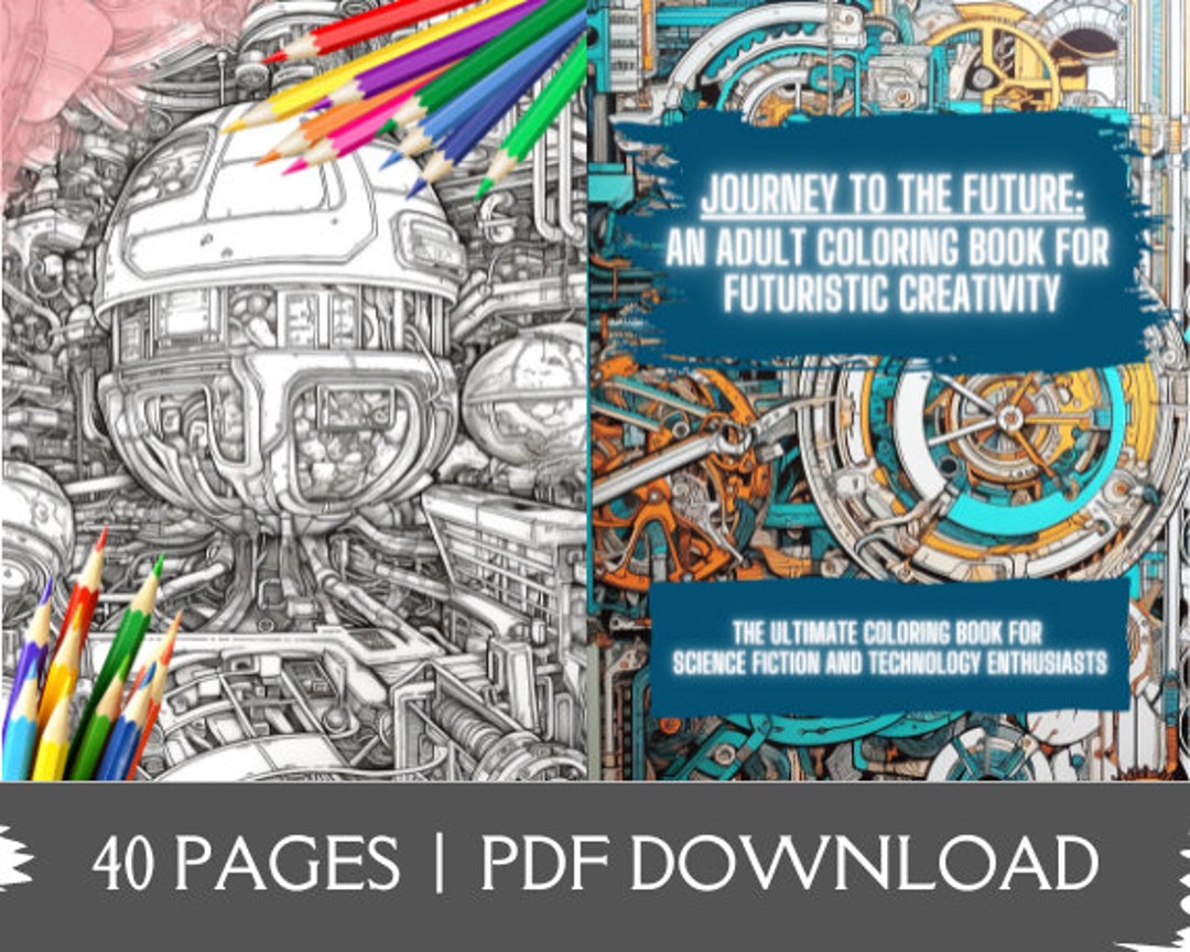 Futuristic Machinery Printable Coloring Pages 40 Amazing Cyberpunk ...