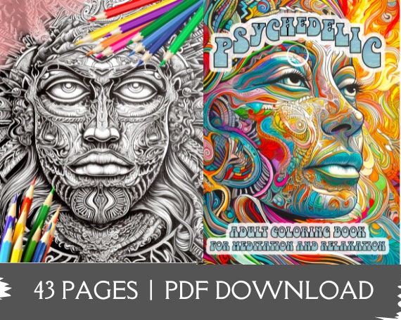 Psychedelic Entities Printable Coloring Pages 43 Amazing Intricate ...