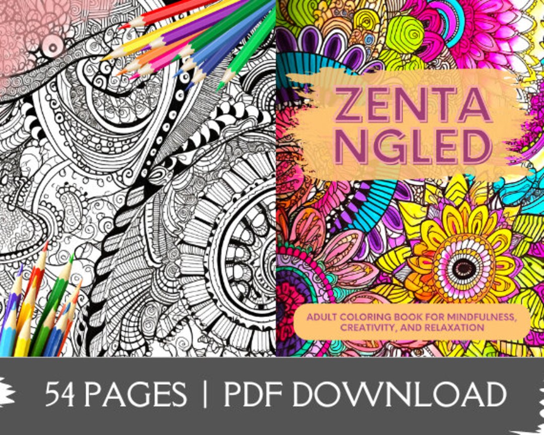 Zentangle Coloring Pages With Intricate Pattern Illustrations for ...