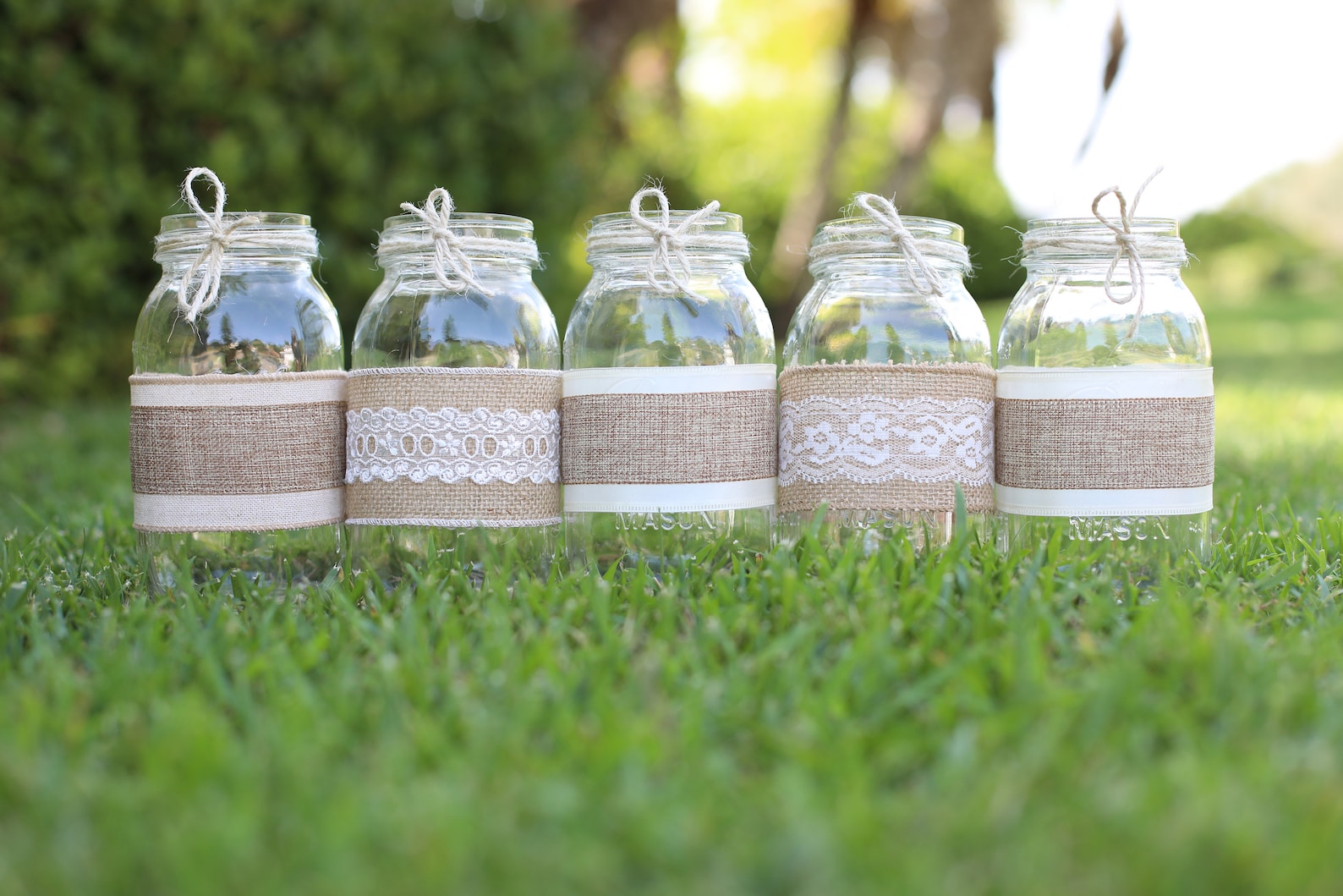 Mason Jars Burlap Lace Burlap Mason Jars Burlap Mason Jar - Etsy